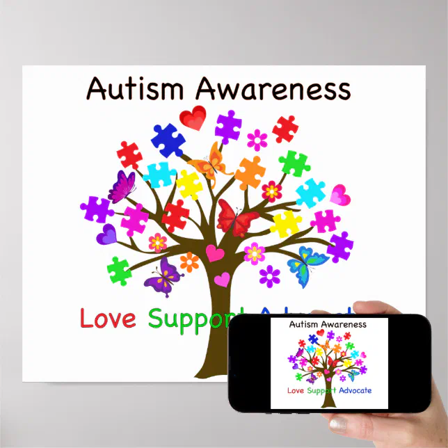Autism Awareness Tree Poster | Zazzle