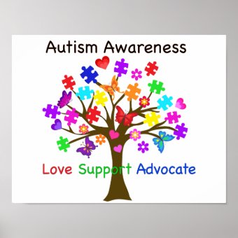 Autism Awareness Tree Poster | Zazzle