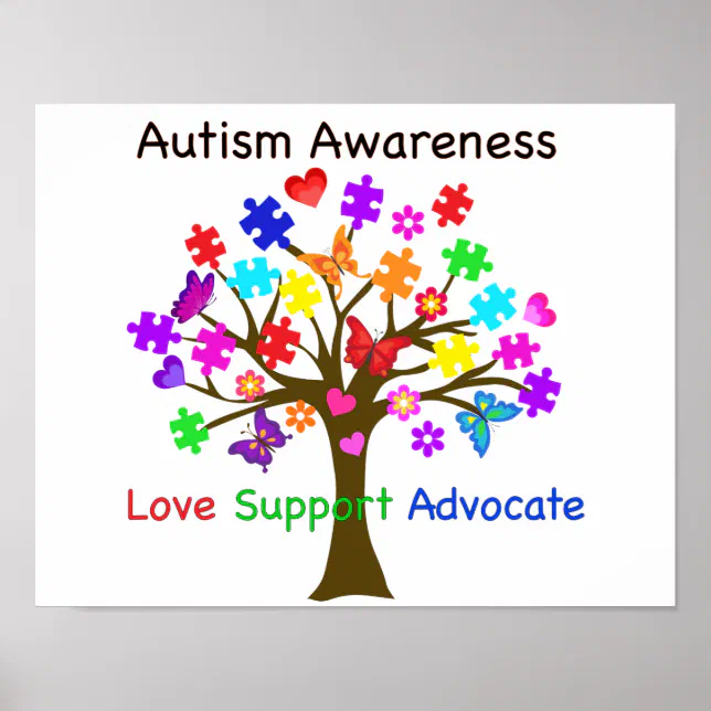 Autism Awareness Tree Poster | Zazzle