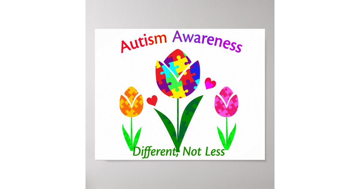Autism Awareness Tulip Poster | Zazzle