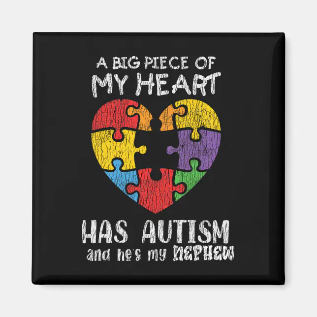 Autism Awareness Uncle Aunt Family Autistic Kids A Magnet | Zazzle
