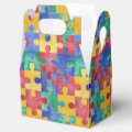 Autism Awareness watercolor puzzle favor box | Zazzle