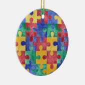 Autism Awareness watercolor puzzle ornament | Zazzle
