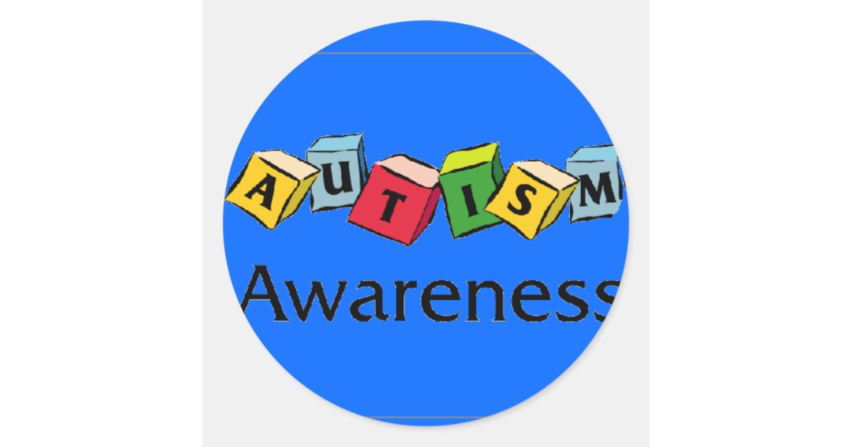Autism-blocks Classic Round Sticker | Zazzle
