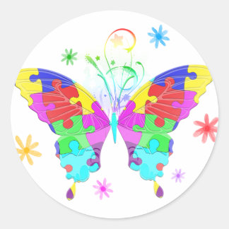 Autism Awareness Butterfly Stickers | Zazzle
