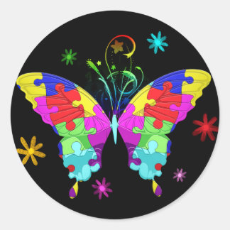 Autism Awareness Butterfly Stickers | Zazzle