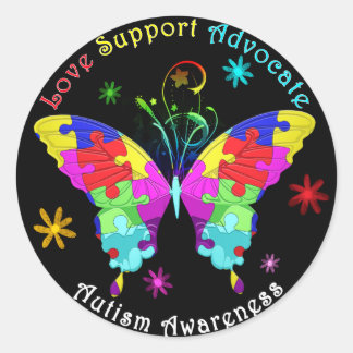 Autism Awareness Butterfly Stickers | Zazzle