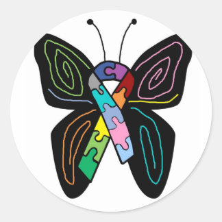 Autism Butterfly Stickers | Zazzle