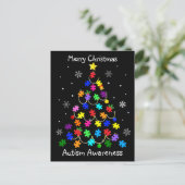 Autism Christmas Tree Postcard | Zazzle