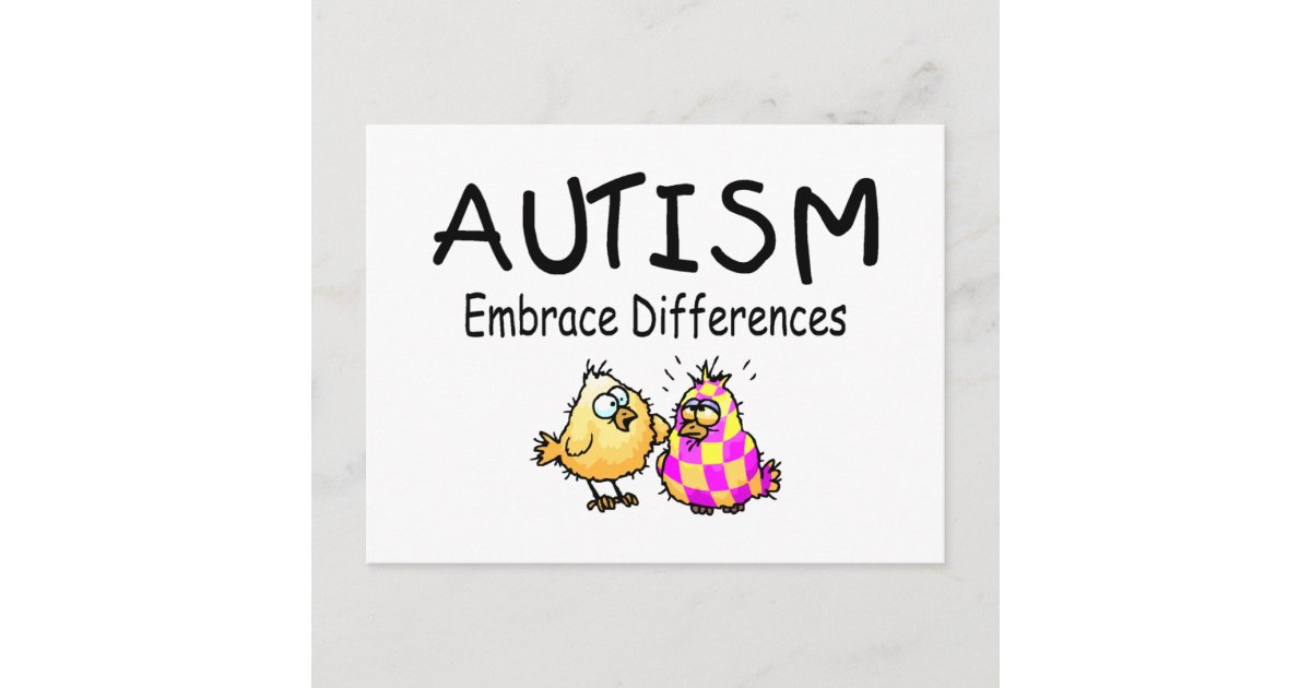 Autism Embrace Differences Postcard | Zazzle