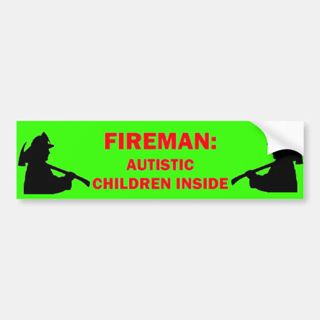 Autism Fire Safety Bumper Sticker | Zazzle