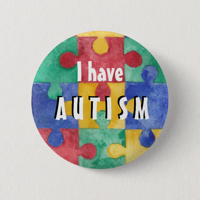Autism ID button | Zazzle
