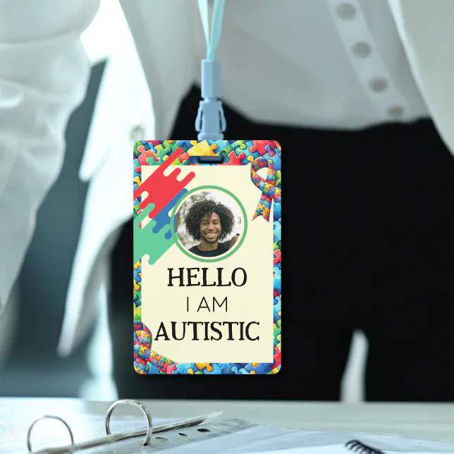 Autism ID Child or Adult Medical Alert Badge | Zazzle