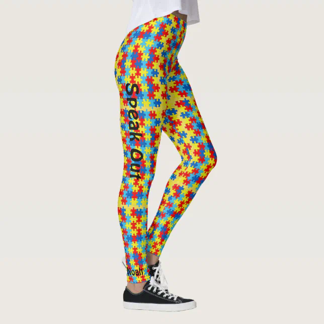 Autism Leggings Puzzle Yoga exercise Pants | Zazzle