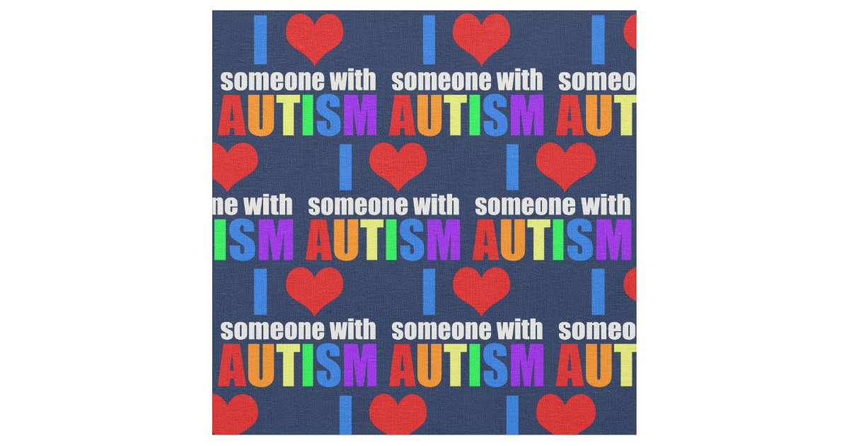 Autism Love Fabric | Zazzle