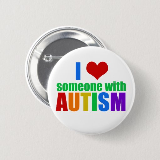 Autism Love Pinback Button | Zazzle