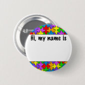 Autism Name Tag Button | Zazzle