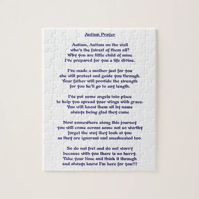 Autism Prayer Jigsaw Puzzle | Zazzle
