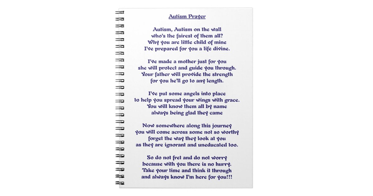 Autism Prayer Notebook | Zazzle