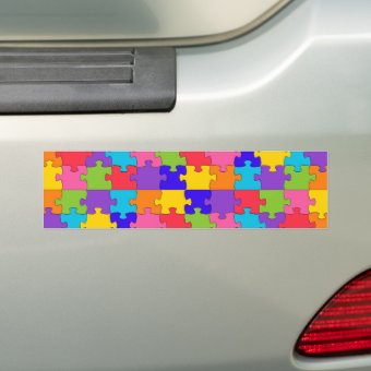 autism puzzle bumper sticker | Zazzle