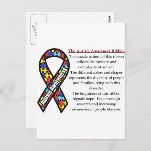 Autism Ribbon meaning Postcard | Zazzle