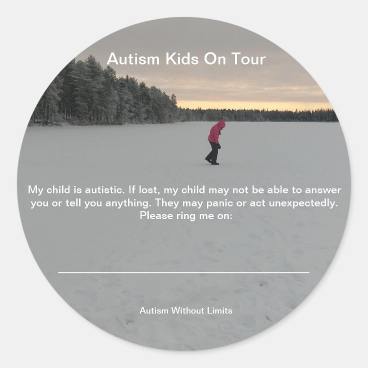 Autism safety stickers | Zazzle