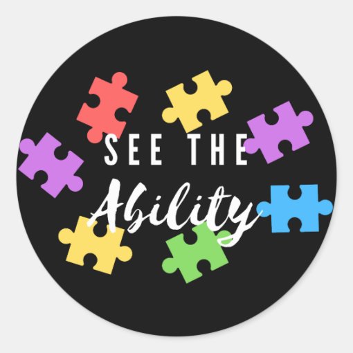Autism "See The Ability" Awareness Sticker | Zazzle