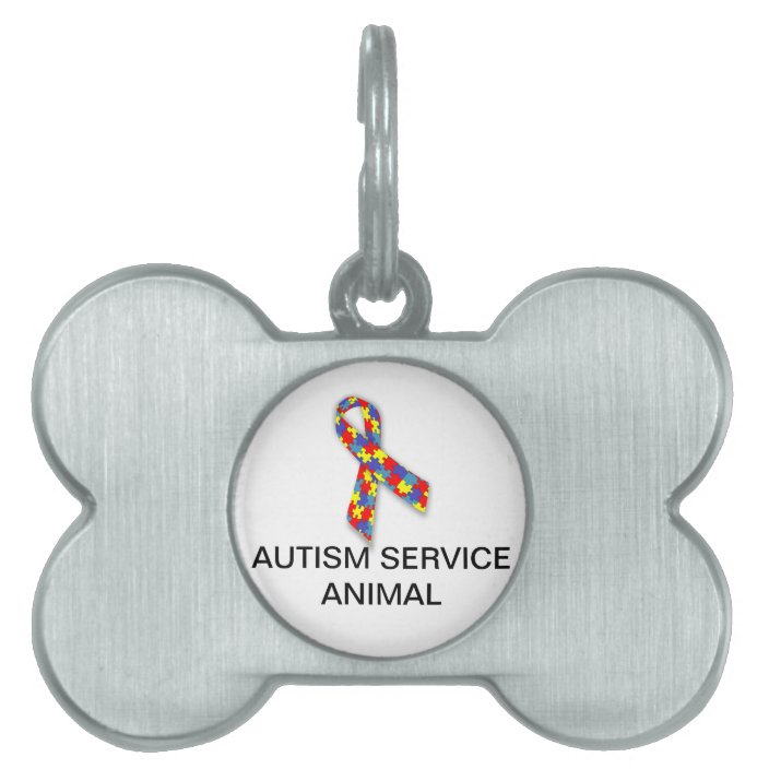Autism Service Animal Dog Tag with Autism Logo | Zazzle.com