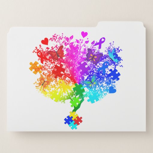 Autism Spectrum Tree File Folder | Zazzle