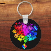 Autism Spectrum Tree Keychain | Zazzle