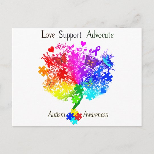 Autism Spectrum Tree Postcard | Zazzle.com
