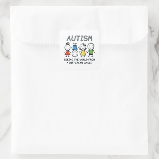Autism Square Sticker | Zazzle