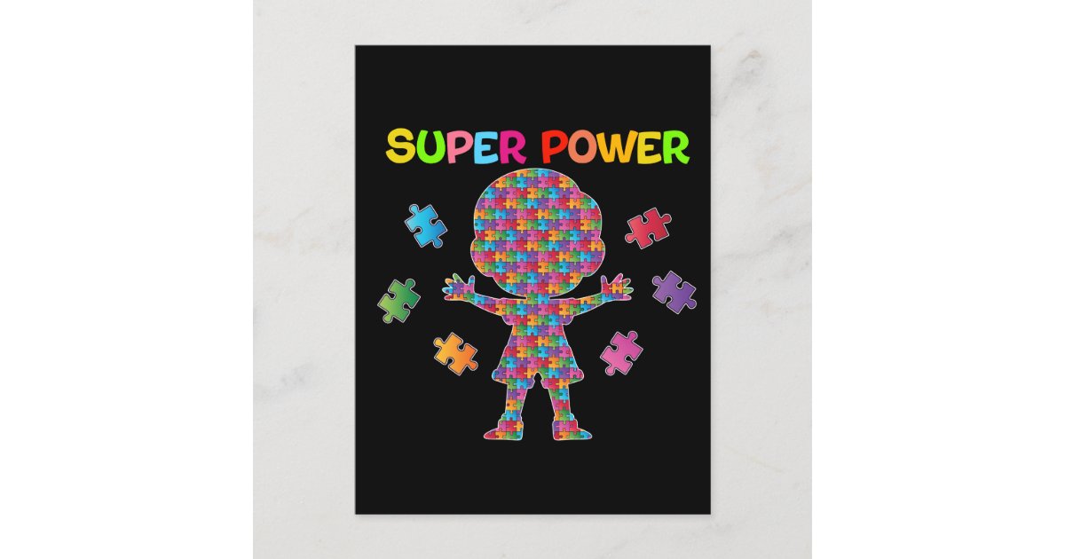 Autism, Super Power Postcard | Zazzle