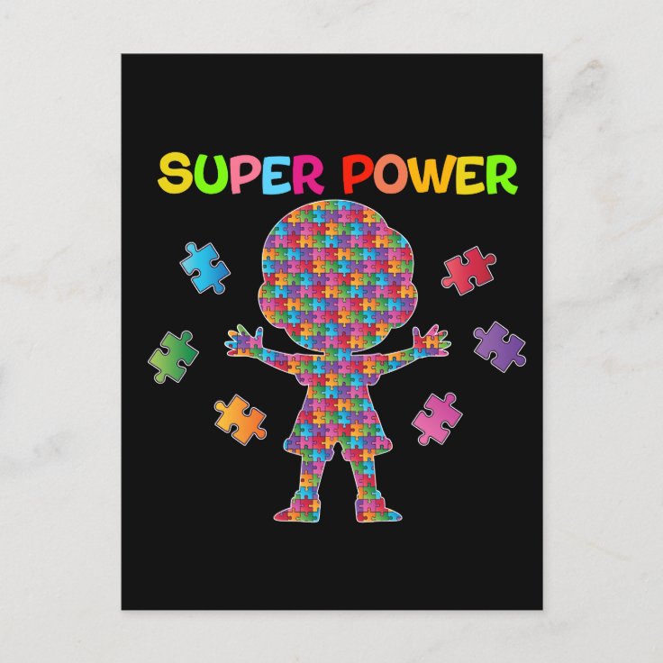 Autism, Super Power Postcard | Zazzle