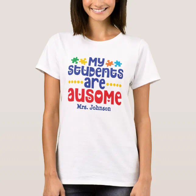 Autism Teacher Personalized T Shirt Zazzle