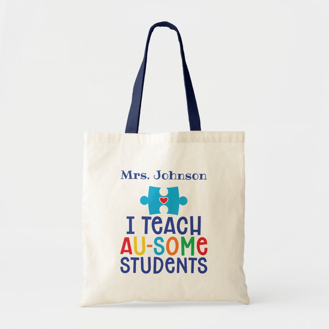 Autism Teacher Personalized Tote Bag | Zazzle
