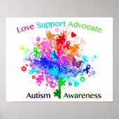 Autism Tree in Spectrum Poster | Zazzle