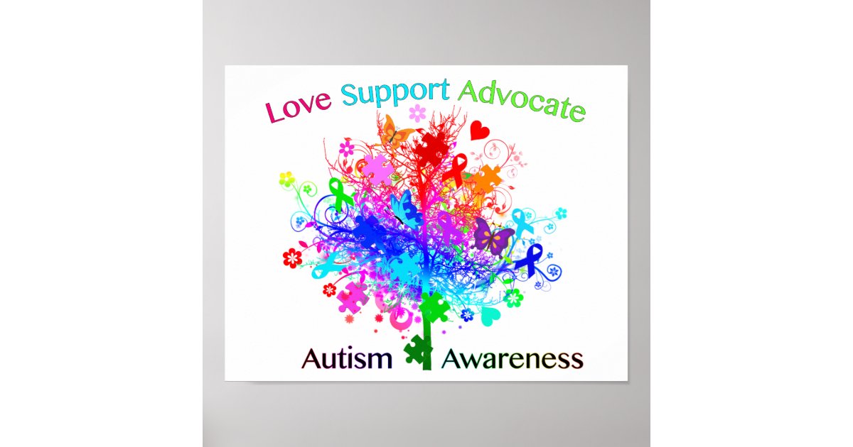 Autism Tree in Spectrum Poster | Zazzle