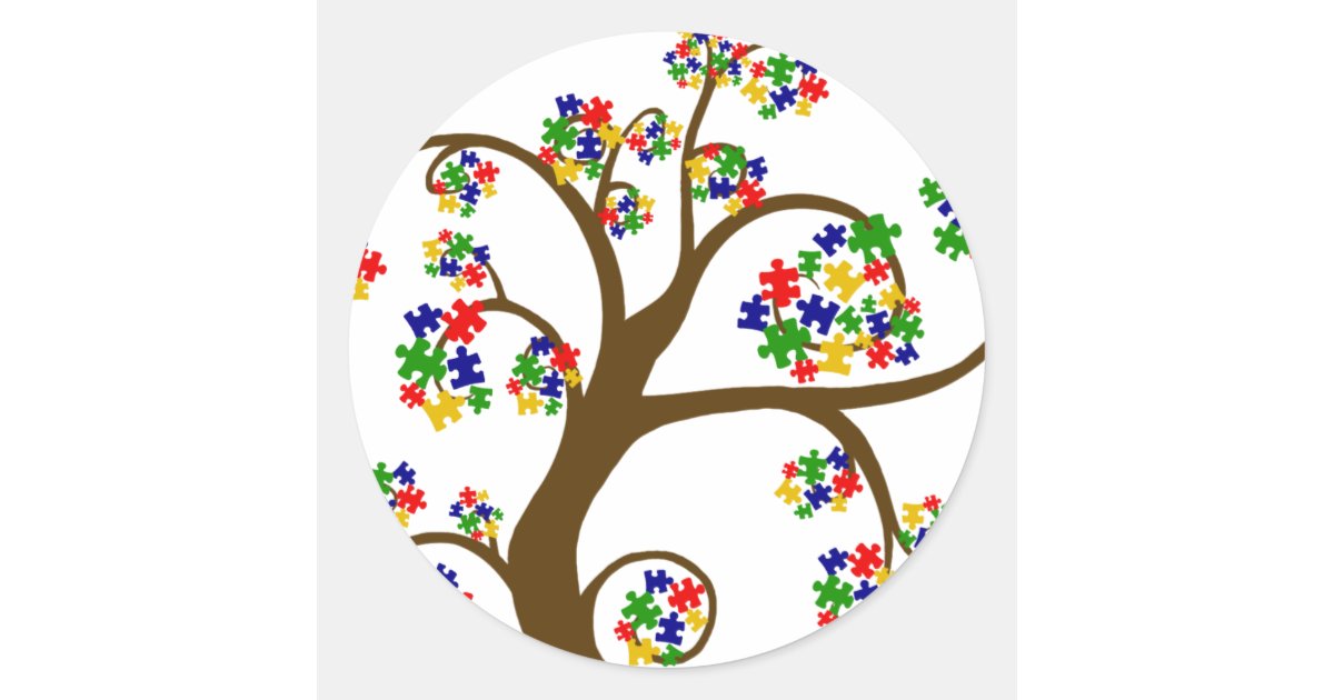 Autism Tree of Life Classic Round Sticker | Zazzle