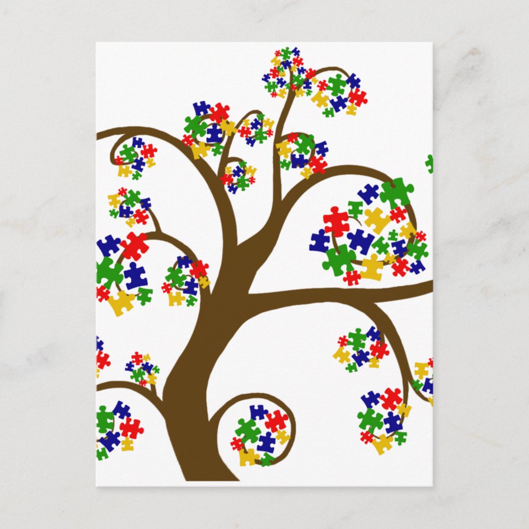 Autism Tree of Life Postcard | Zazzle