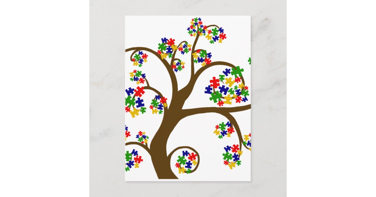 Autism Tree of Life Postcard | Zazzle