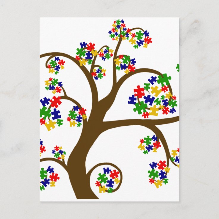 Autism Tree of Life Postcard | Zazzle