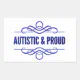 Autistic & Proud Purple Swirls Rectangular Sticker | Zazzle