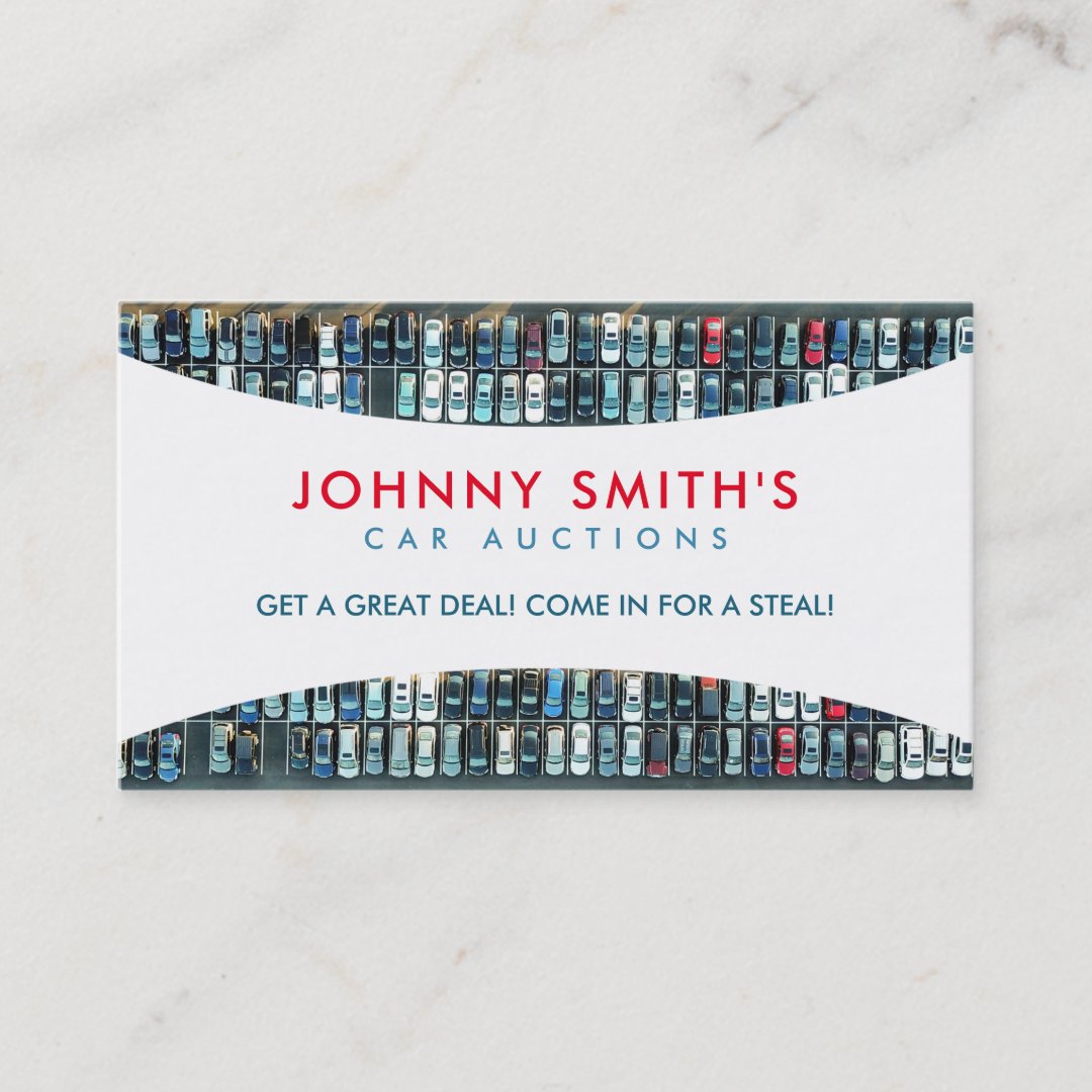 Auto Auctions Slogans Business Card | Zazzle
