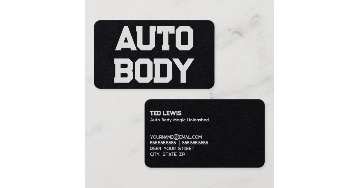 Auto Body Business Card | Zazzle