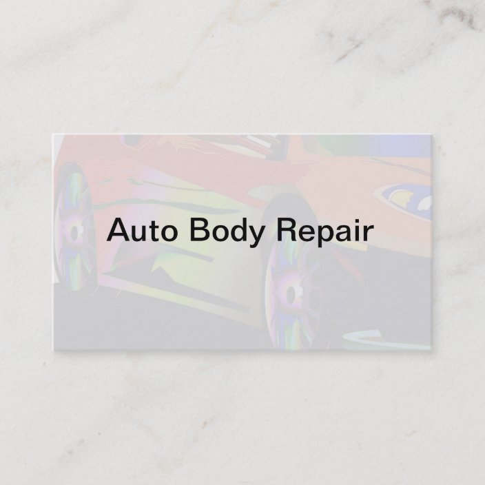 Auto Body Business Cards | Zazzle