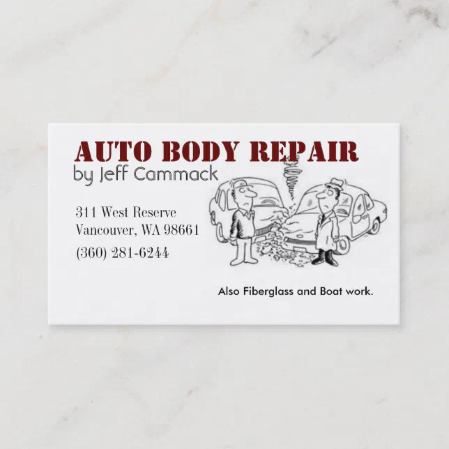 Auto Body Card | Zazzle