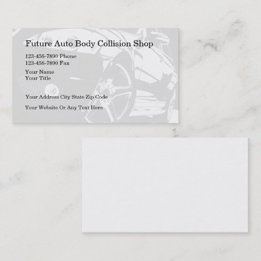 Auto Body Collision Business Cards | Zazzle