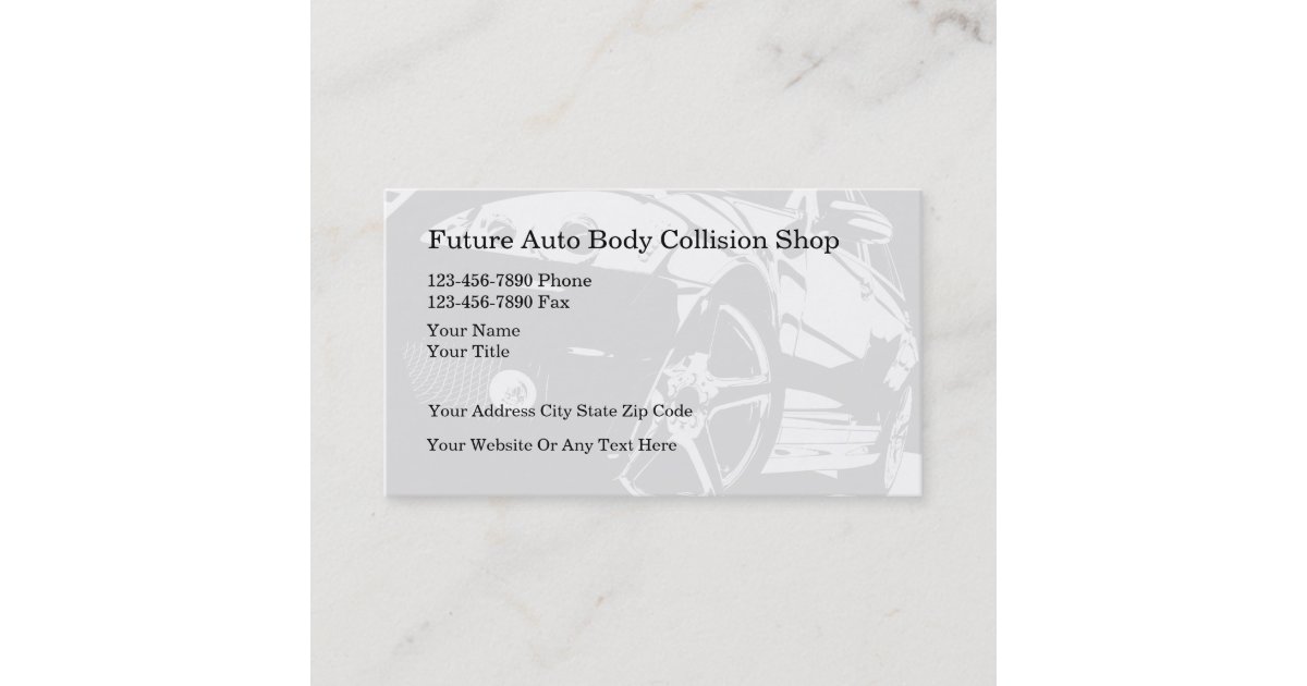 Auto Body Collision Business Cards | Zazzle