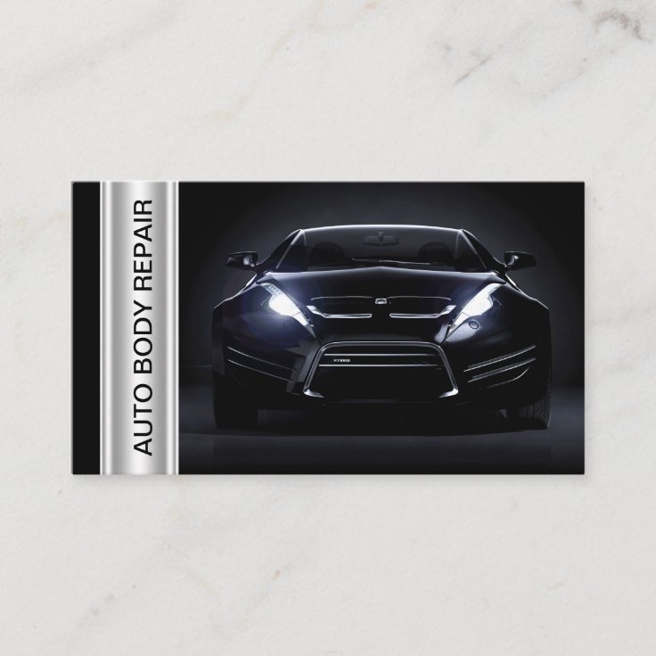 Auto Body Collision Shop Business Cards | Zazzle
